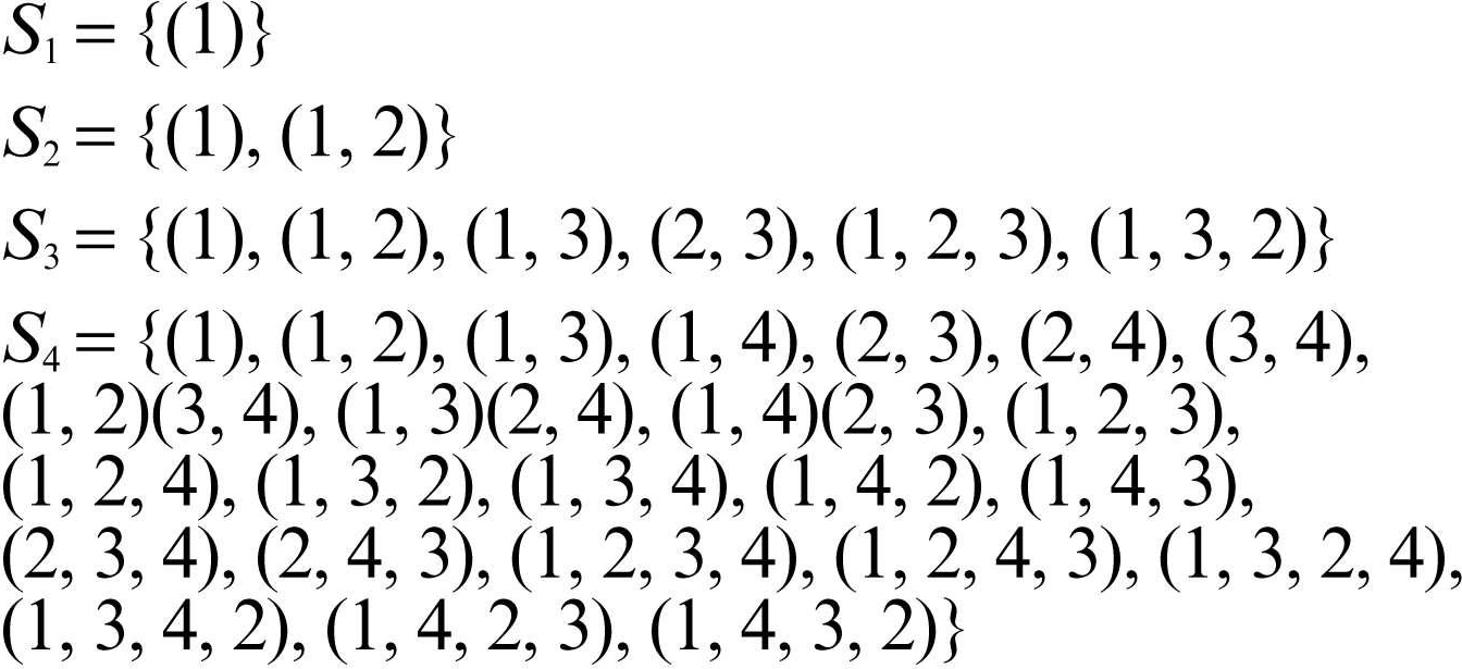 gruppo simmetrico Sn in "Enciclopedia della Matematica"