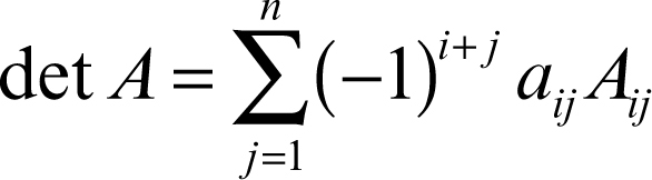 Laplace, regola di in "Enciclopedia della Matematica"