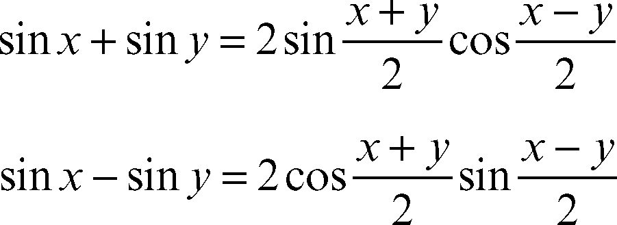 prostaferesi, formule di in "Enciclopedia della Matematica"